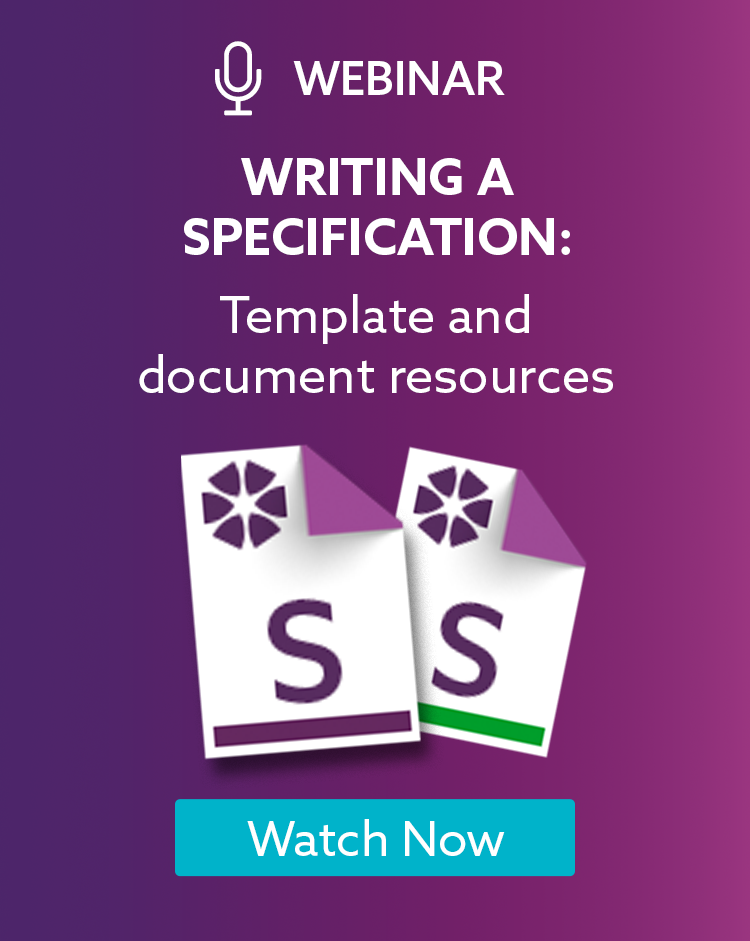 Writing a specification: template and document resources | NBS
