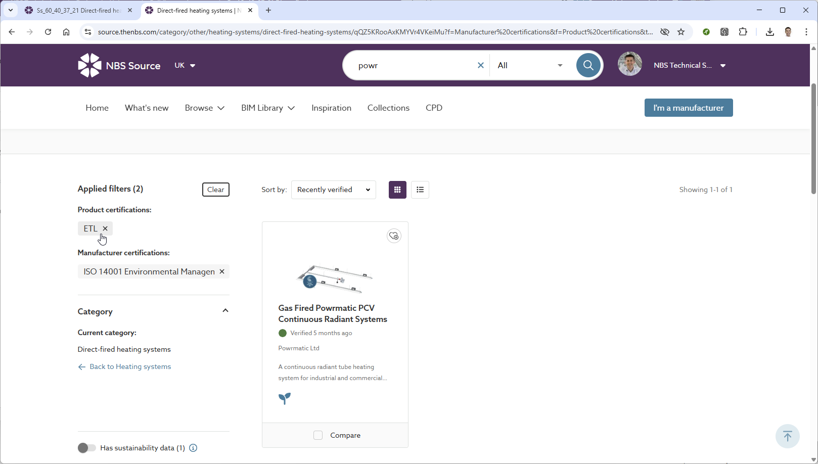 How to integrate the Energy Technology List into your specifications | NBS
